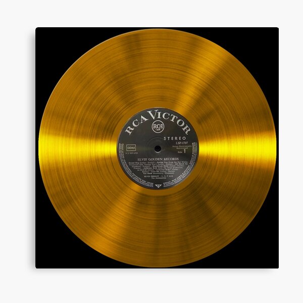 "Gold Vinyl Record" Canvas Print by ColSmokie | Redbubble