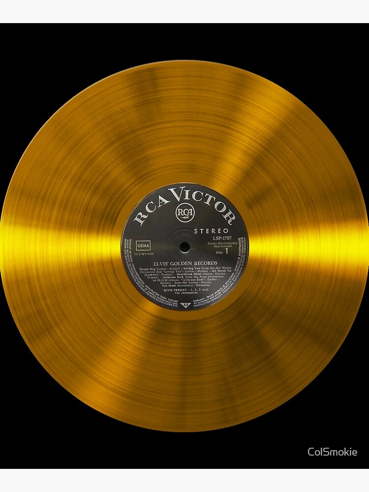 "Gold Vinyl Record" Mounted Print for Sale by ColSmokie | Redbubble