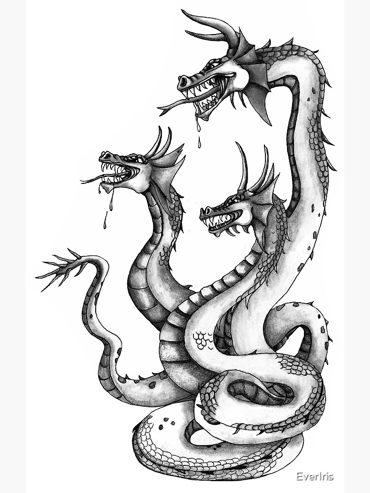"Three Headed Hydra" Canvas Print by EverIris | Redbubble