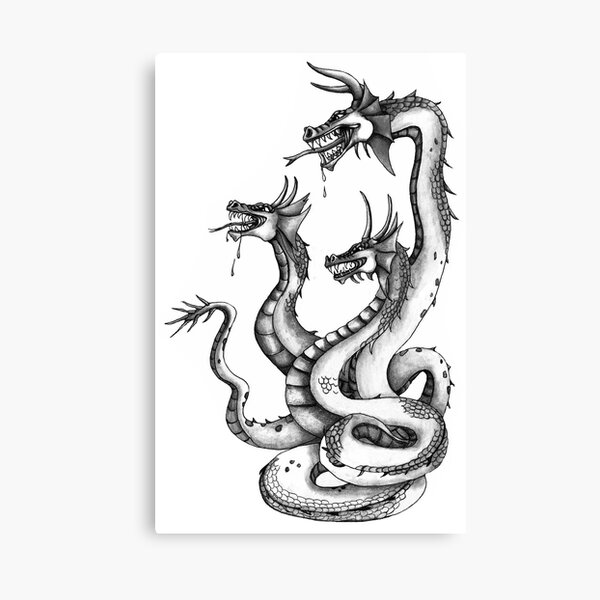 "Three Headed Hydra" Canvas Print for Sale by EverIris | Redbubble