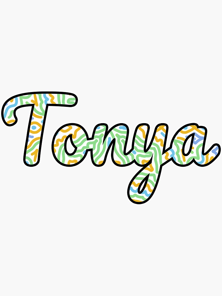 "Tonya Handwritten Name" Sticker by inknames | Redbubble