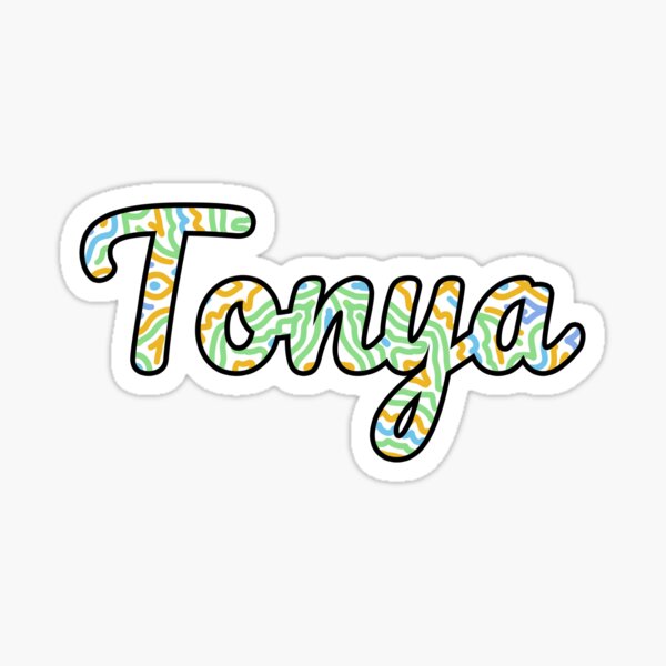 "Tonya Handwritten Name" Sticker by inknames | Redbubble
