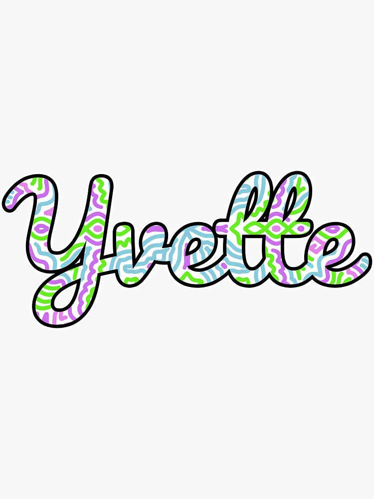 "Yvette Handwritten Name" Sticker for Sale by inknames | Redbubble