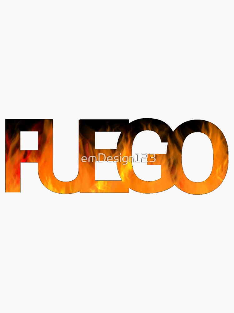 "Fuego " Sticker for Sale by emDesign123 | Redbubble