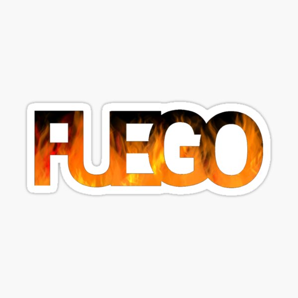 "Fuego " Sticker for Sale by emDesign123 | Redbubble
