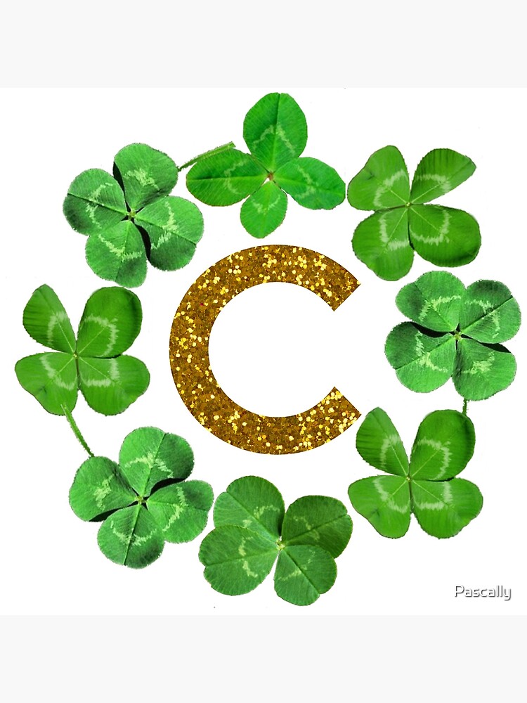 "Letter C ,lucky clover,st patricks day,shamrock, glitter,four leaf ...