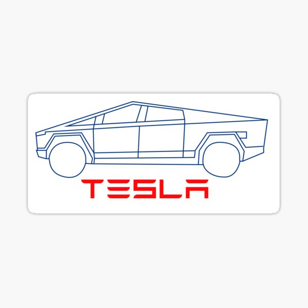 "Cool Tesla Cybertruck " Sticker for Sale by Darius123 | Redbubble