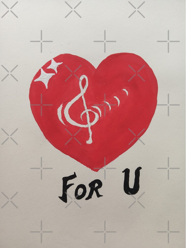 "Heart & Music" Sticker for Sale by Simmikreative | Redbubble