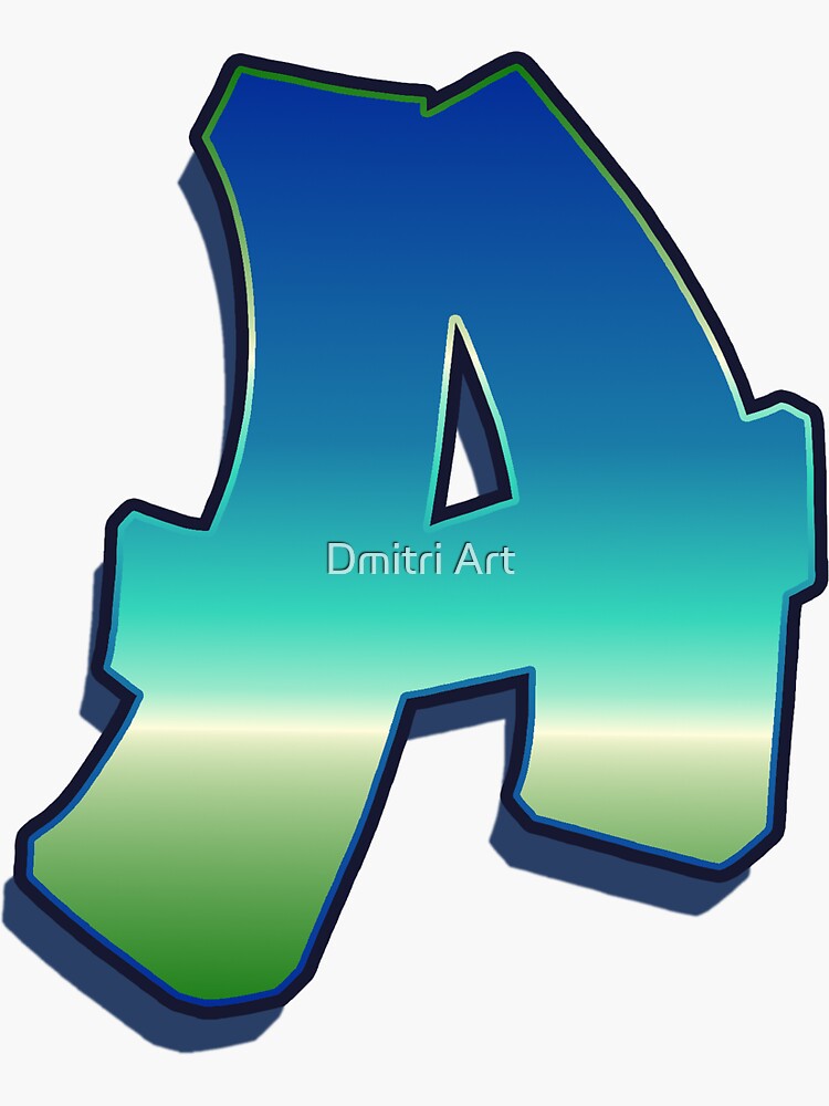 "Letter A - Caribbean" Sticker for Sale by Dimitri Valentijn van der ...