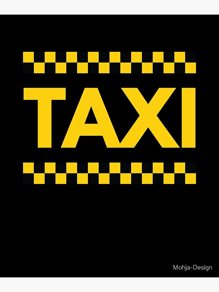 Lámina fotográfica «Taxi - letras amarillas a cuadros negros» de Mohja ...