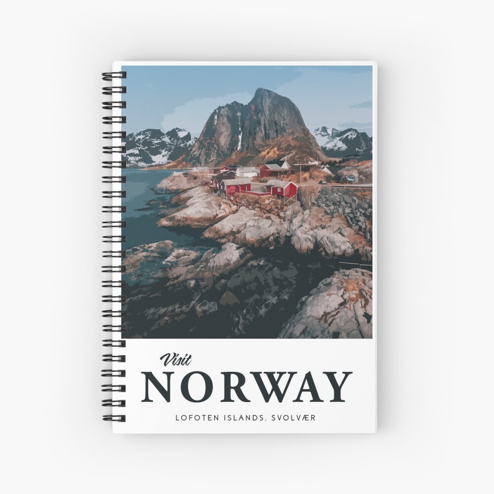 "Visit Norway" Spiral Notebook for Sale by CallumGardiner | Redbubble
