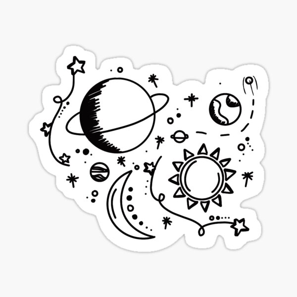 "Space aesthetic sticker " Sticker for Sale by giavillegas | Redbubble