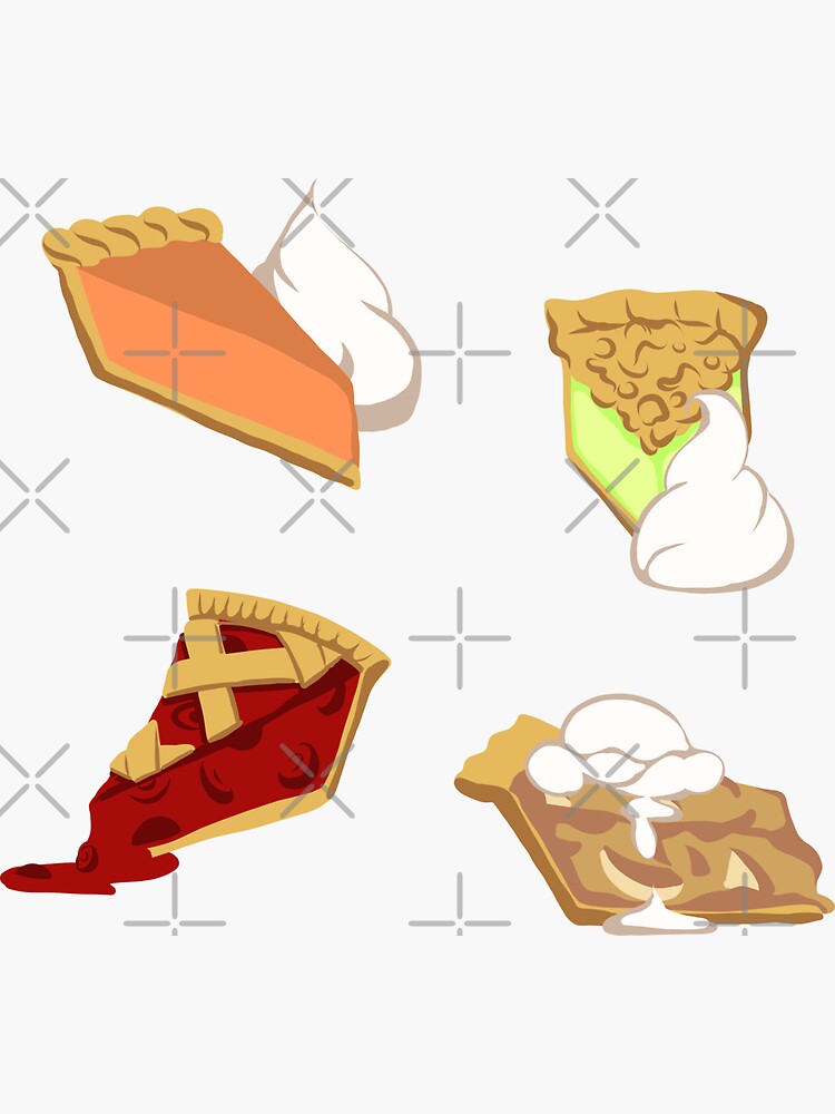 "Pies!!!" Sticker for Sale by keltaria | Redbubble