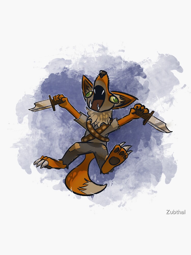 "Rogue Fox" Sticker for Sale by Zubthal | Redbubble