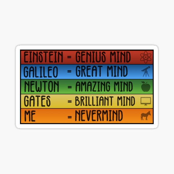 "Me = Nevermind" Sticker for Sale by JackCurtis1991 | Redbubble