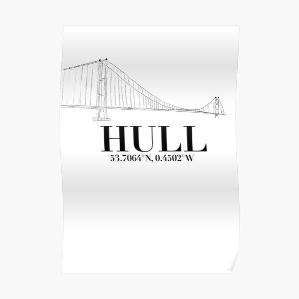 "Humber Bridge Sketch" Poster by SleepyGalDesign | Redbubble