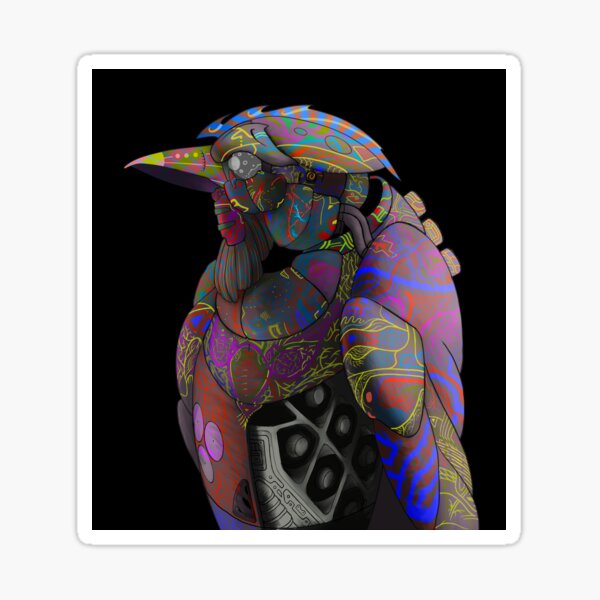 "Cyber Jay" Sticker by AliceRabbit | Redbubble
