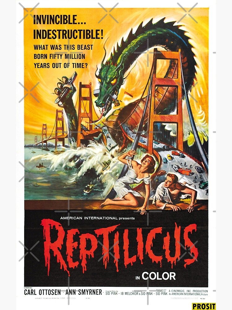 "REPTILICUS 1963 - VINTAGE MOVIE POSTER SERIES - PROSIT" Poster for ...