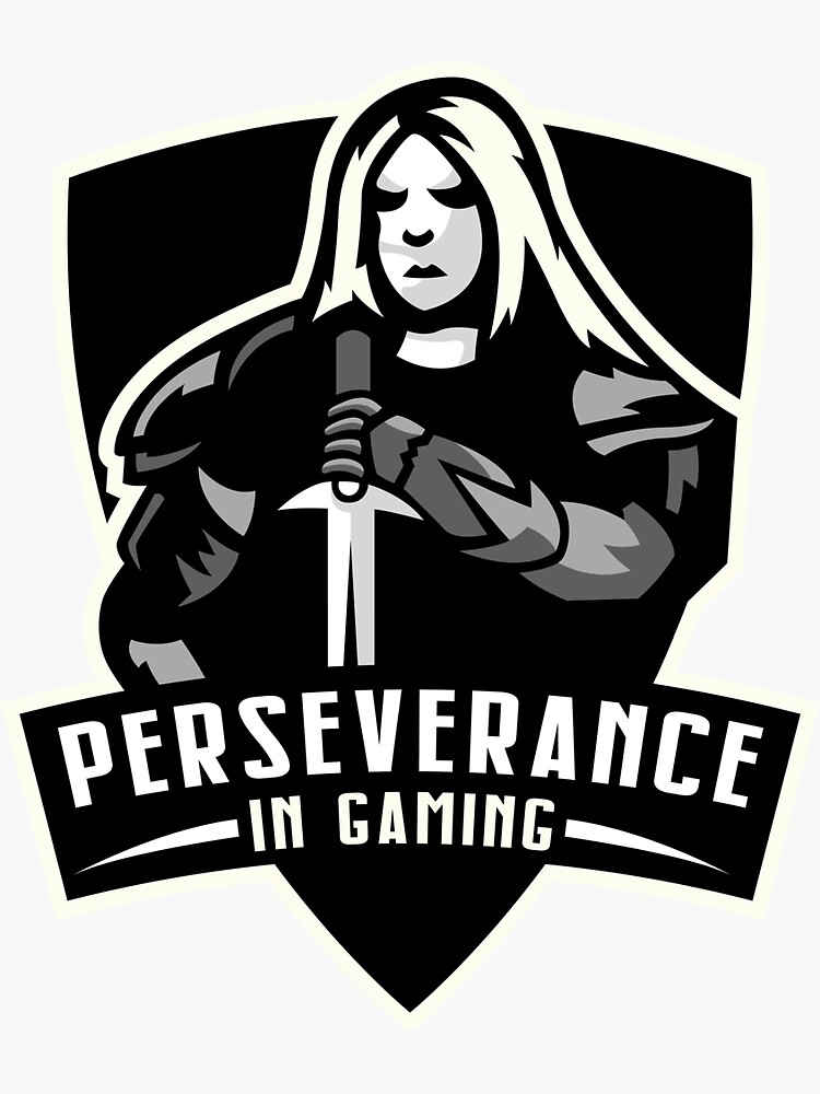 "Perseverance in Gaming" Sticker for Sale by DariusSlayer | Redbubble