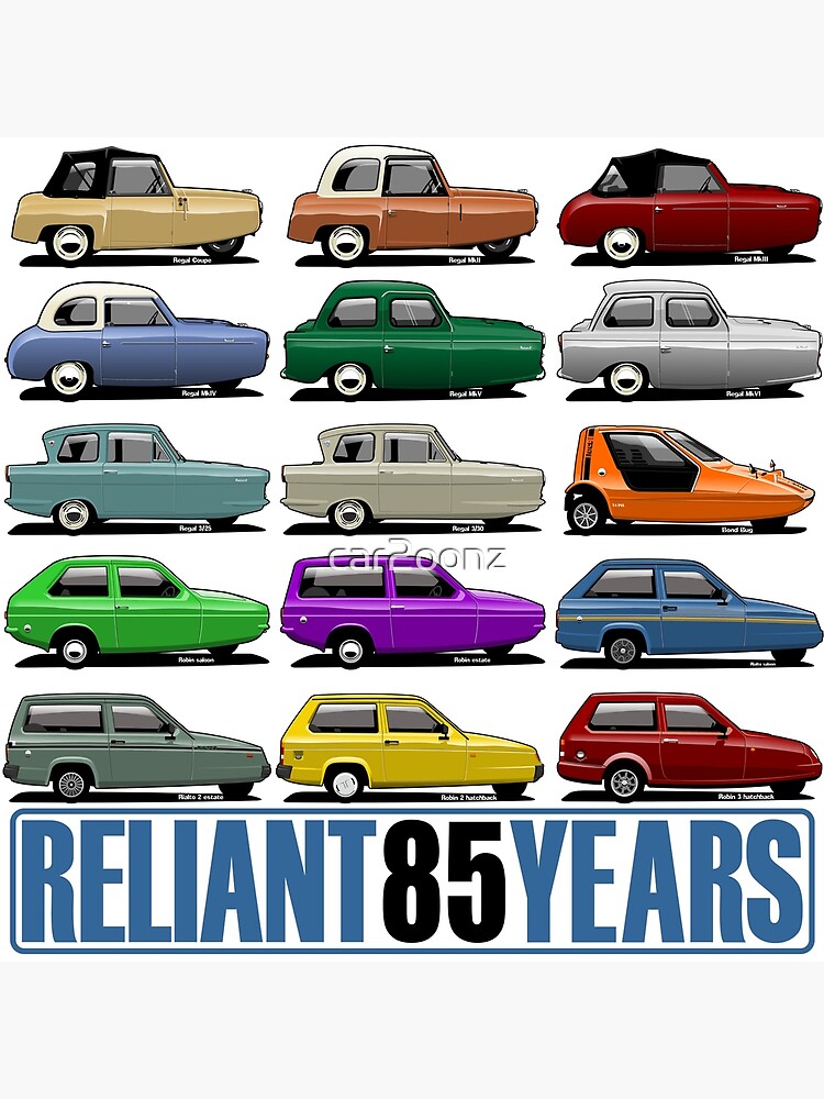 "Reliant 85 years" Poster for Sale by car2oonz | Redbubble