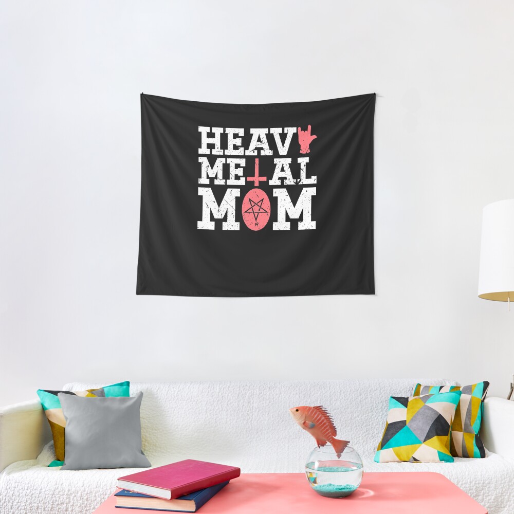 Heavy Metal Mom Mothers Day Rock And Roll Concert Music Tapestry By