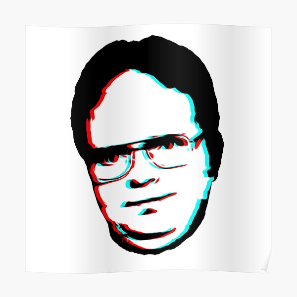 "Dwight Schrute Face" Poster for Sale by mbalo | Redbubble