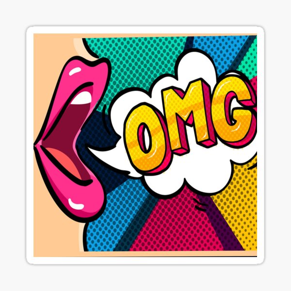 "omg" Sticker by ThedesignerandI | Redbubble