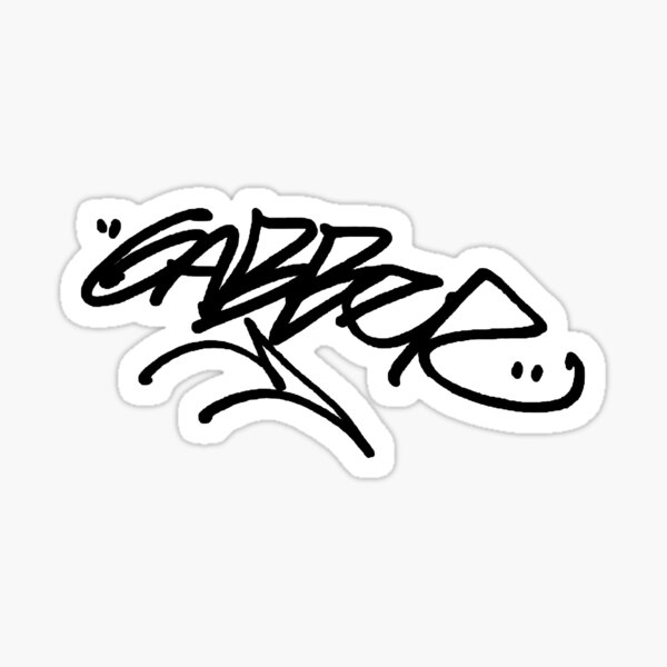 "GABBER GRAFFITI LETTERS STYLE TAG" Sticker for Sale by Valeri-BP ...