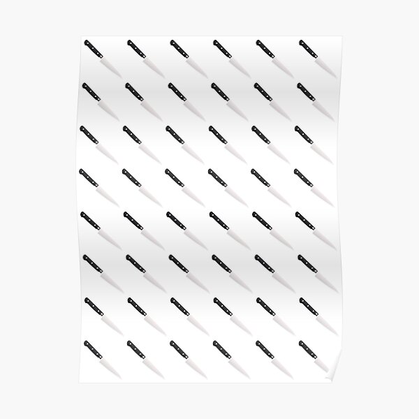 "Knife Pattern Horror Movie Buff Serial Killer" Poster for Sale by ...