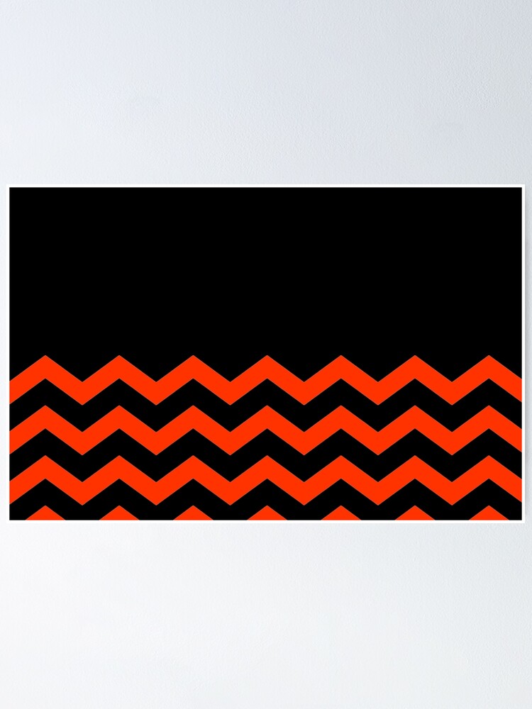 "BLACK AND ORANGE CHEVRON HALF SOLID HALF CHEVRON DESIGN " Poster for ...