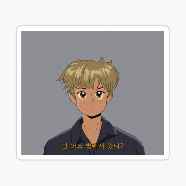 "90s Anime Woosu by plum0831" Sticker by plum0831 | Redbubble