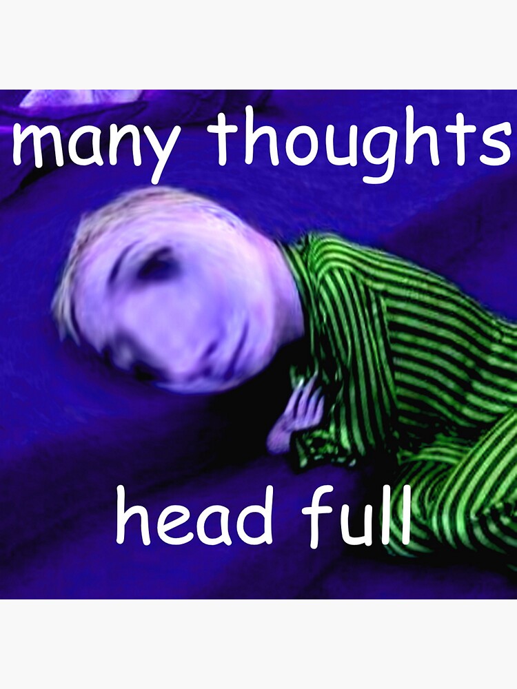"Head full" Sticker for Sale by Jendigo | Redbubble