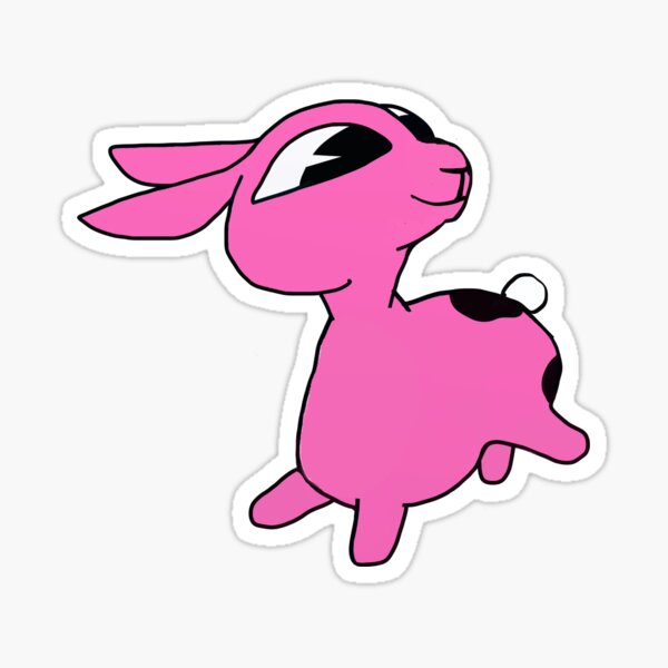 "Cute Pink Bunny " Sticker by cringe0015 | Redbubble