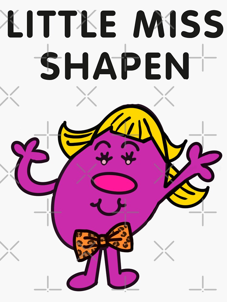 "WORLD BOOK DAY, LITTLE MISS SHAPEN" Sticker by janeynic | Redbubble