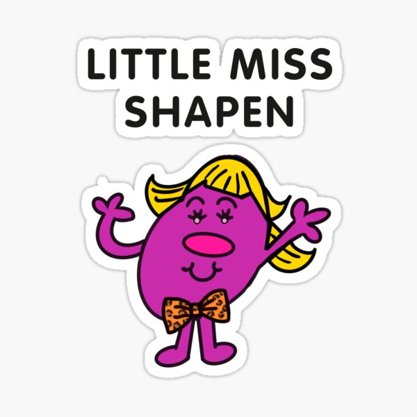"WORLD BOOK DAY, LITTLE MISS SHAPEN" Sticker by janeynic | Redbubble