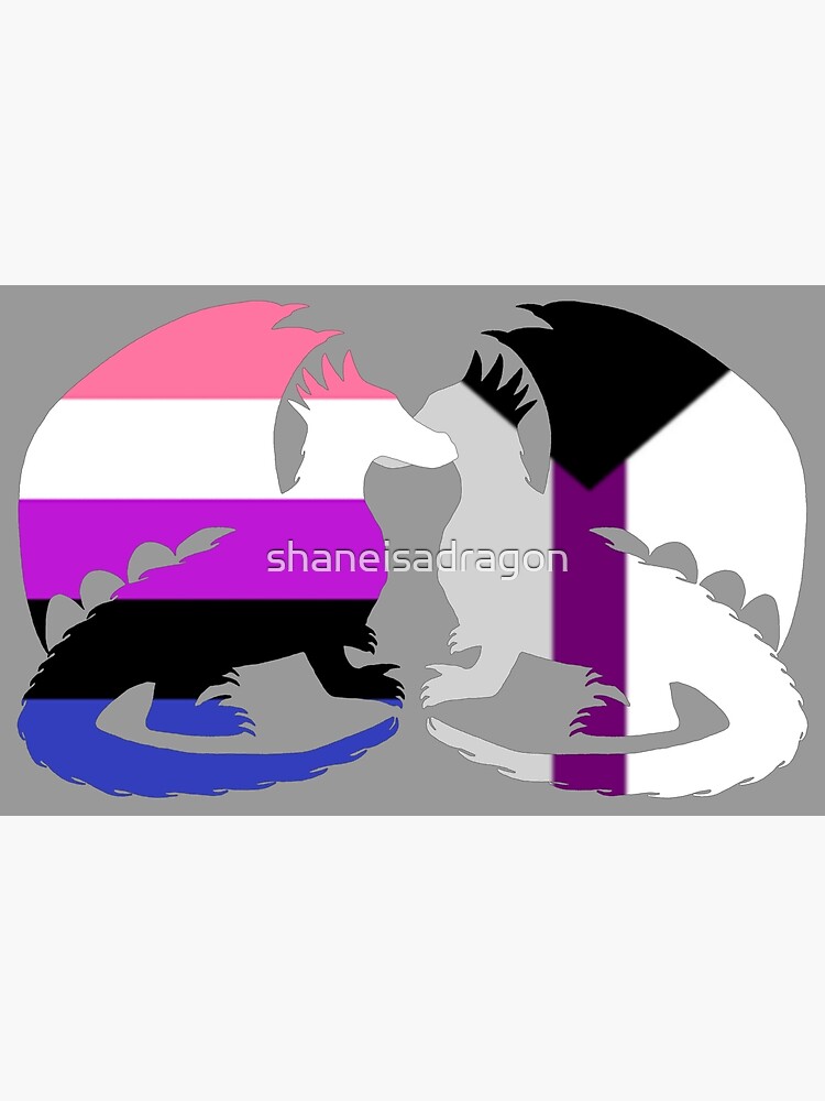 Genderfluid Demisexual Pride Dragons Framed Print By Shaneisadragon
