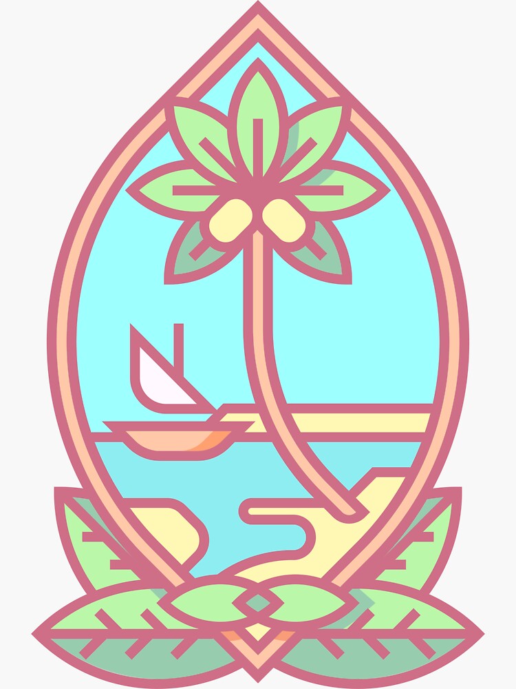 "Guam Crest" Sticker by darumacreative | Redbubble