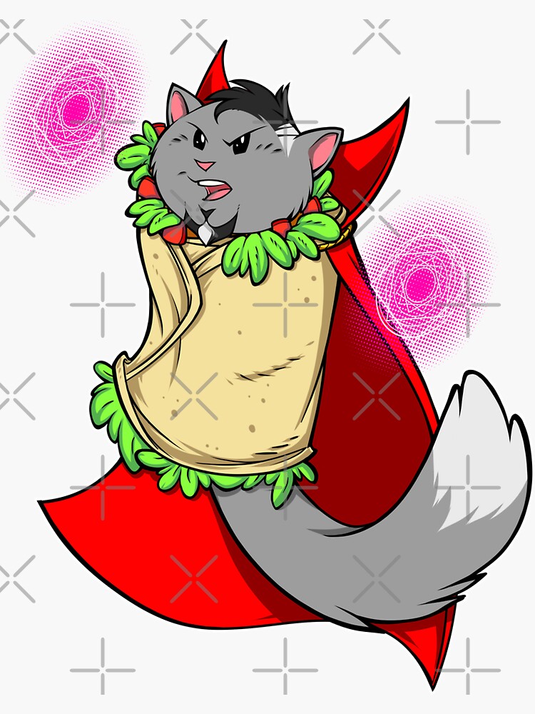 " Purrito Supreme Tacocat Cat Meme Parody Cosplay" Sticker for Sale by ...