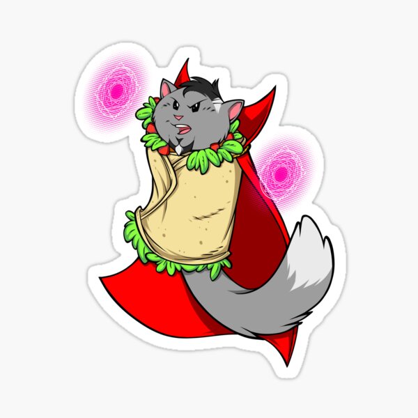 " Purrito Supreme Tacocat Cat Meme Parody Cosplay" Sticker for Sale by ...
