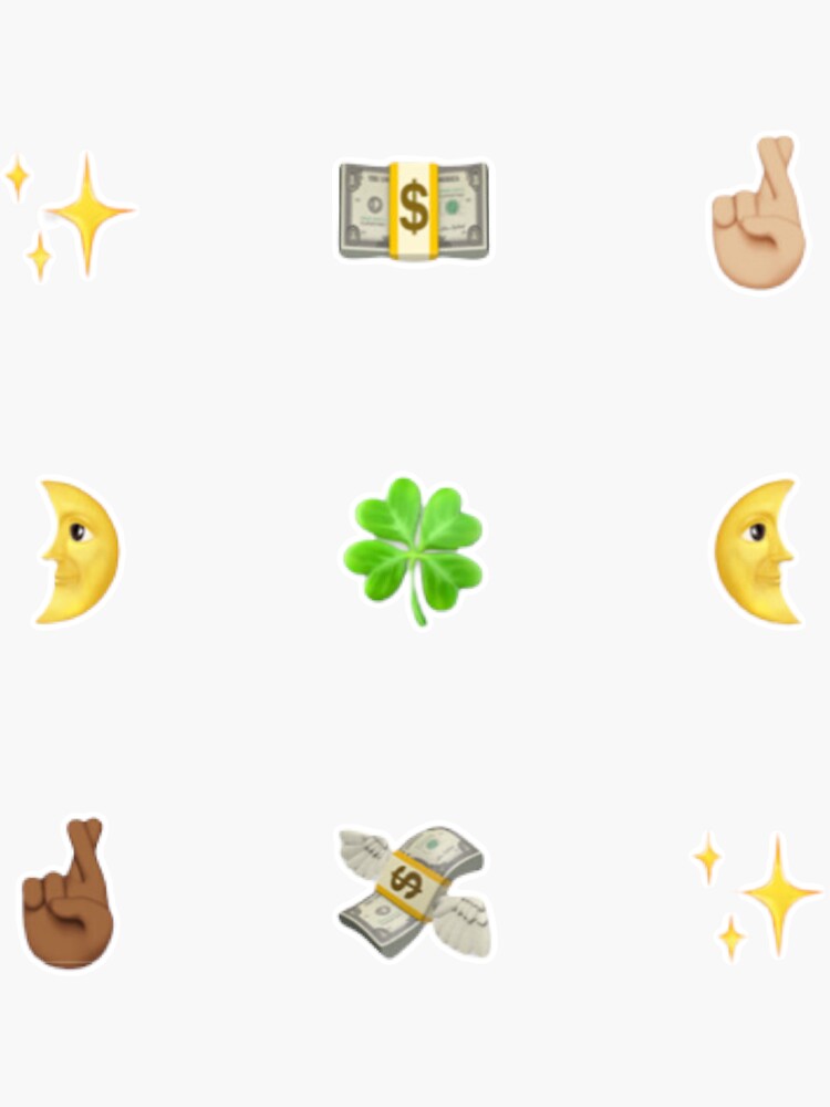 "Money Luck & Wealth Abundance | Emoji Sticker Pack" Sticker for Sale ...