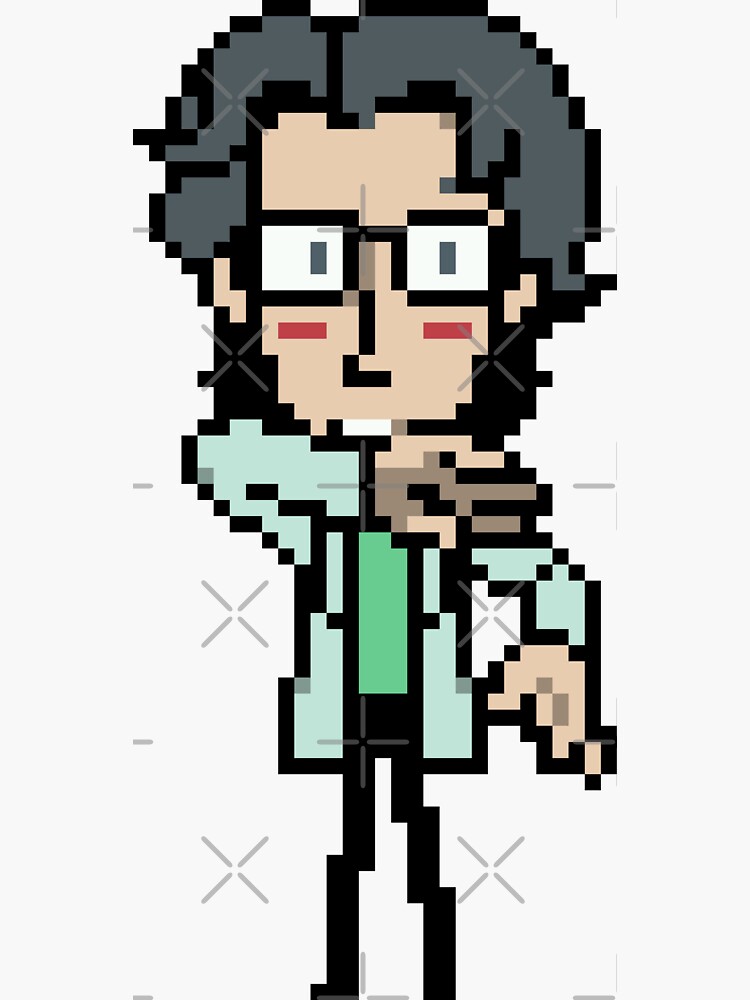 "Otacon Blushing Sprite" Sticker by foxxick | Redbubble