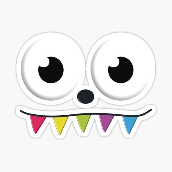 "Monster Face" Sticker by amysmithdesigns | Redbubble