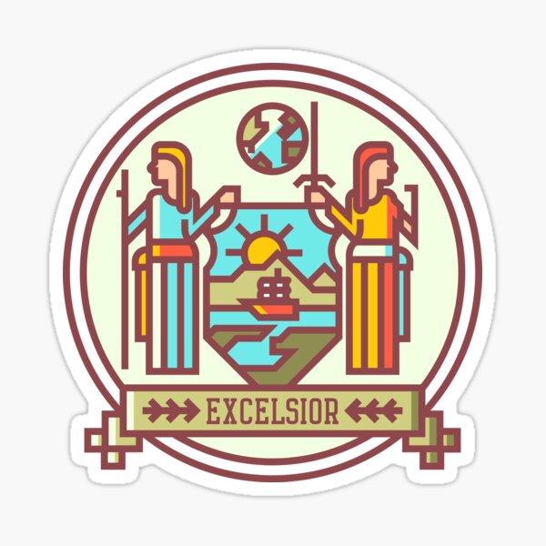 "New York State Crest" Sticker by darumacreative | Redbubble