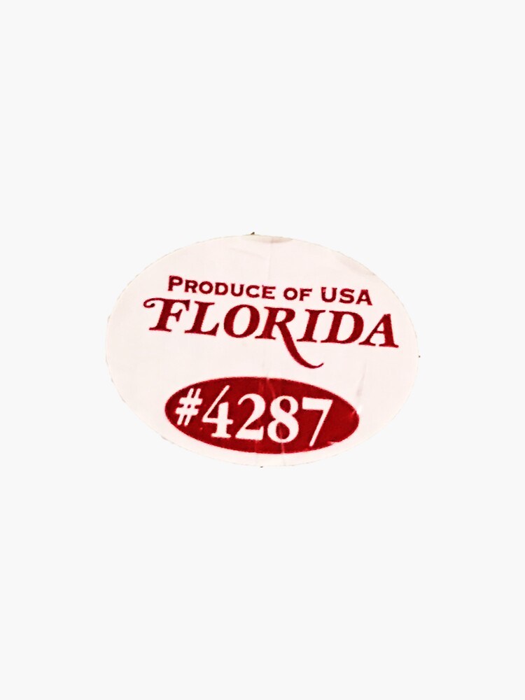 "Florida Grapefruit Produce Sticker" Sticker for Sale by bjkDZN | Redbubble