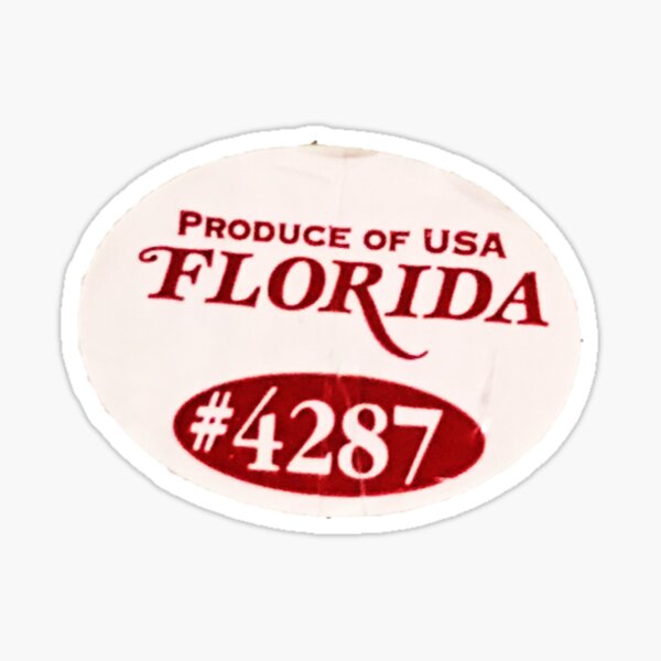 "Florida Grapefruit Produce Sticker" Sticker for Sale by bjkDZN | Redbubble