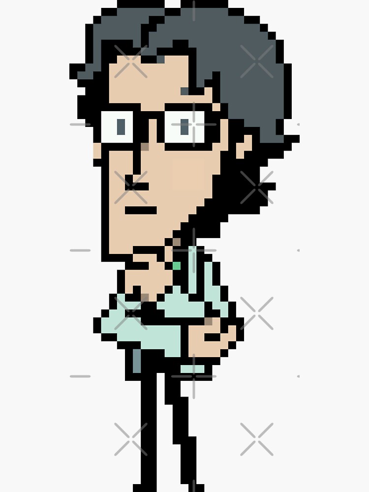 "Otacon Thinking Sprite" Sticker by foxxick | Redbubble