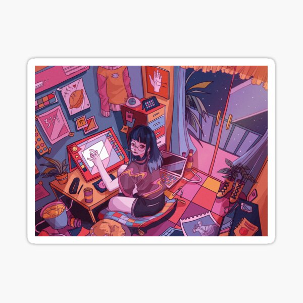 "[original] clutter" Sticker for Sale by mirakuruyellow | Redbubble