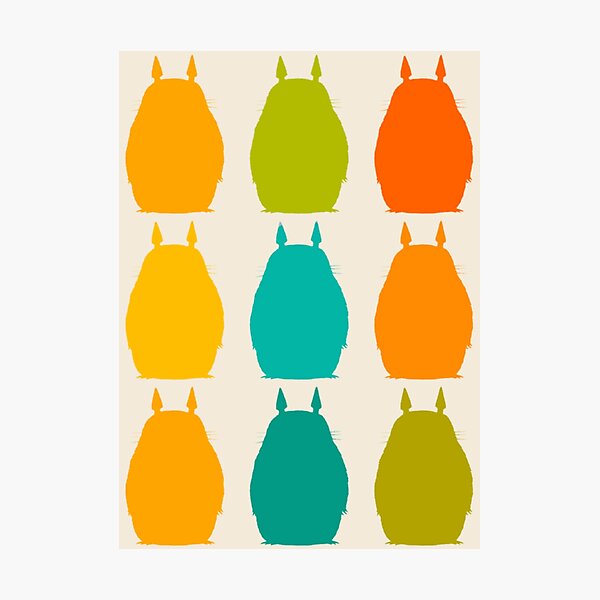 Ghibli Totoro Vector Photographic Prints | Redbubble