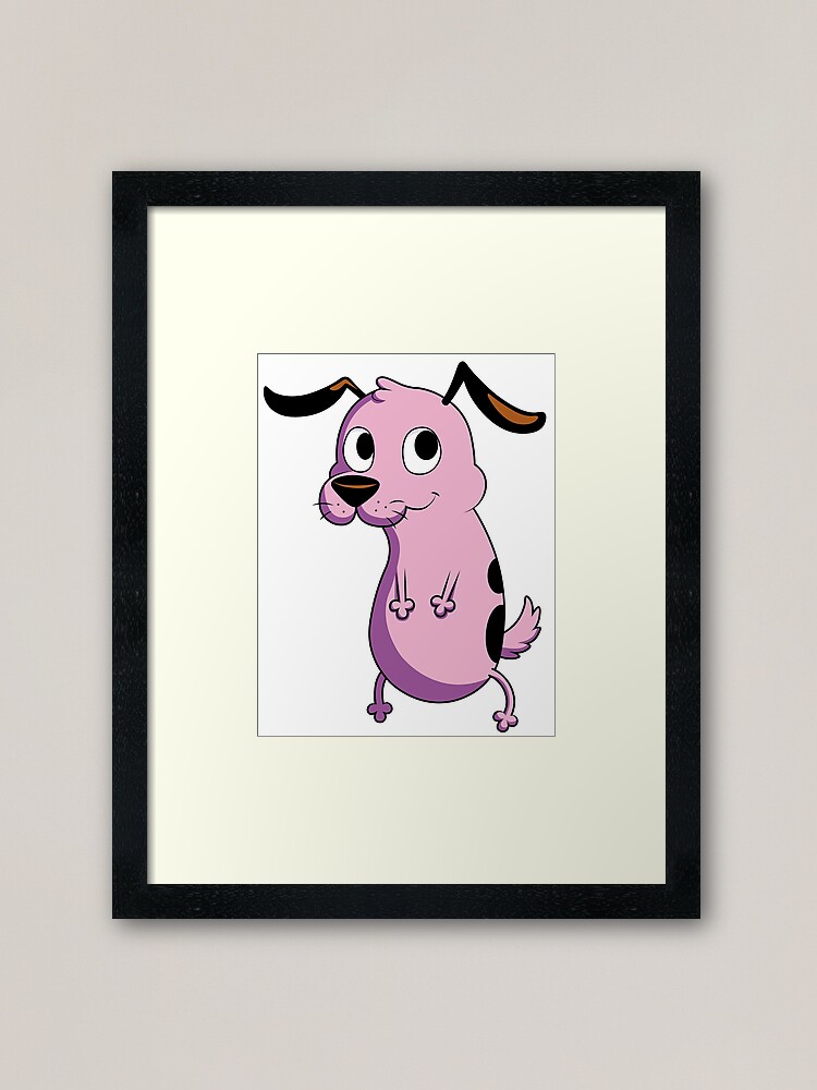 "Happy Courage the Cowardly Dog" Framed Art Print for Sale by malk-exe ...