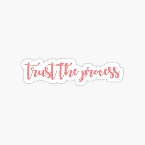 "trust the process" Sticker for Sale by chloekari | Redbubble
